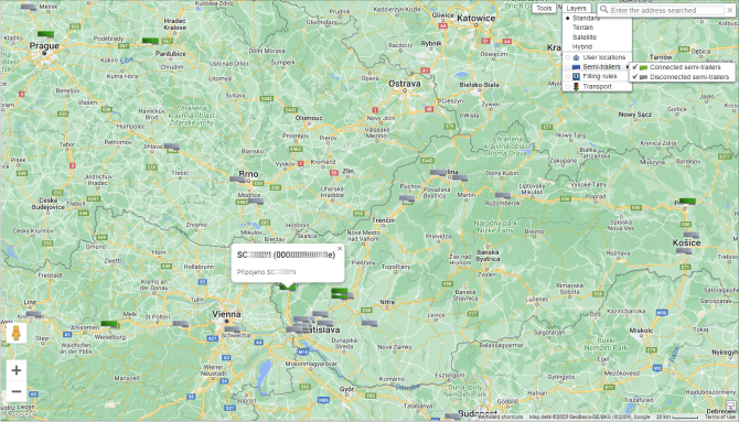 Semi-trailers - Webdispatching